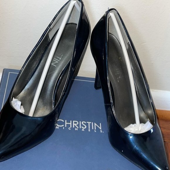 Christin Michael | Shoes | Patent Leather Heel | Poshmark
